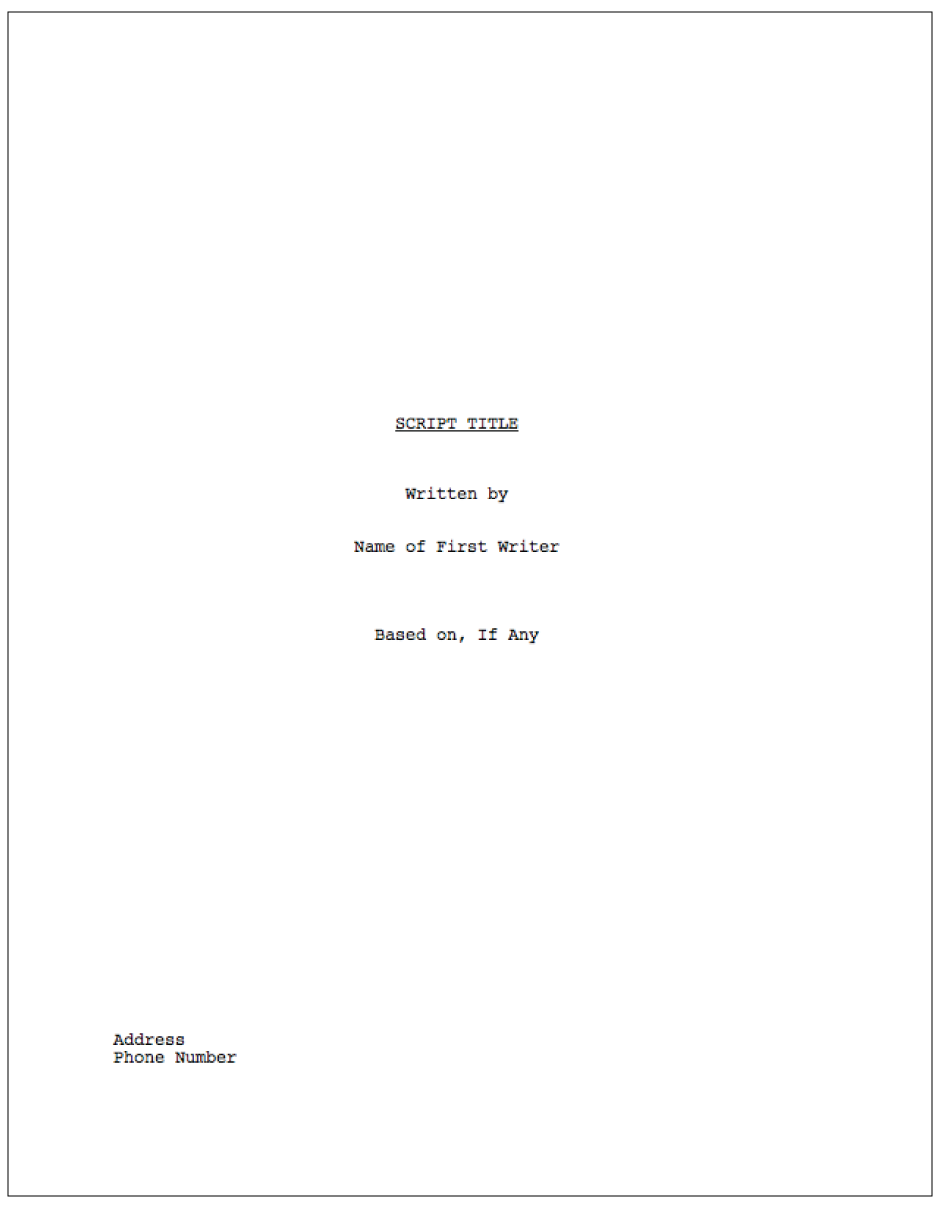 Proper Screenplay Formatting Proper Screenplay Formatting